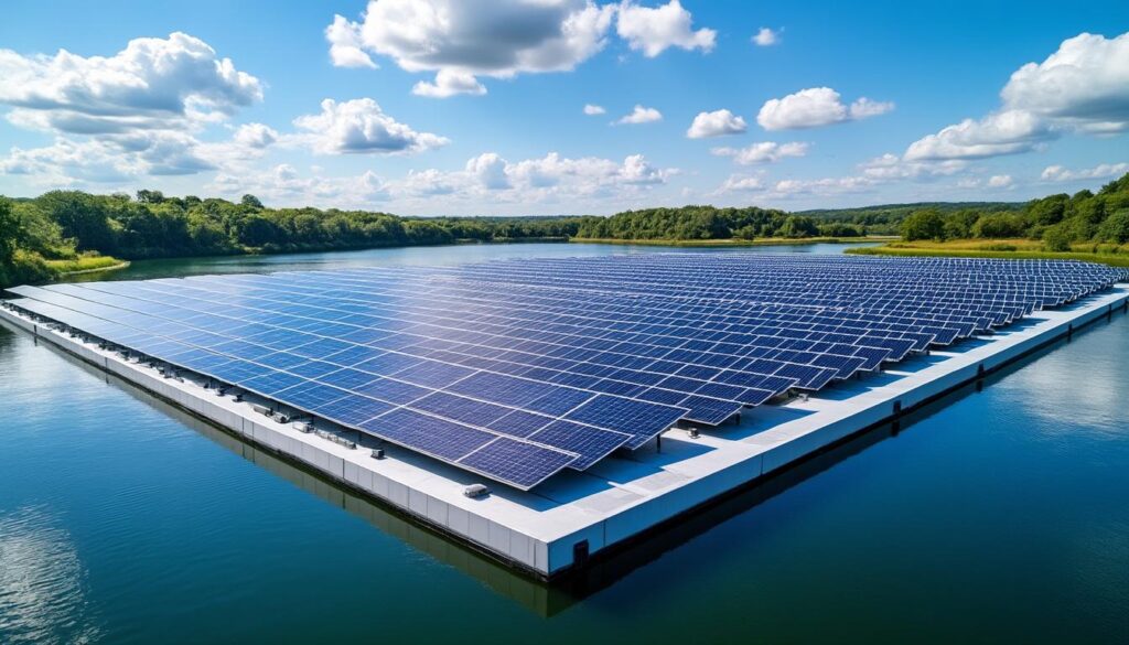 Une centrale solaire flottante révolutionne une carrière submergée en ...